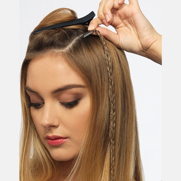 pop | Accessories | 5 Clipin Hair Extensions Two Braids Pop Hairdo ...